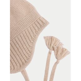 GOBI Cashmere Hut 'Ultimate Warmth Knit Tie Hat' Damen Gr&ouml;&szlig;e 54/64 beige