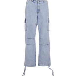 Stoffhose 2Y STUDIOS "2Y Studios Alan Cargo Jeans", Herren, Gr. 28, Normalgr&ouml;&szlig;en, light blau, 100% Baumwolle, unifarben, relaxed fit, Hosen Stoffhose