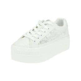Buffalo Damen Sneaker "Buffalo Sneaker Textil", Gr. 41, wei&szlig;, Textil, Schuhe