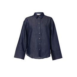Hemdbluse SURI FREY "Leinenhemd SFY Freyday", Damen, Gr. S, blau (blau 500), Obermaterial: 67% Baumwolle CO. 33% Leinen LI., Blusen Hemdbluse