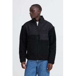 Pl&uuml;schjacke Blend "BHEvon", Herren, Gr. XL, schwarz, Fleece, 100% Polyester, Basic, normal normal, ohne Ausschnitt, elastischer Bund, Jacken, Kuschelige Teddyjacke mit Taschen