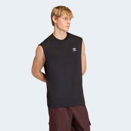 Tanktop adidas originals "TREFOIL ESSENTIALS, &Auml;RMELLOS", Herren, Gr. L, schwarz, Obermaterial: 100% Baumwolle, normal, Rundhals, Tops Tanktop