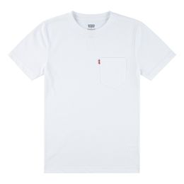 LEVI'S KIDS Jungen T-Shirt "LVB SUNSET POCKET TEE", wei&szlig;, Gr. 4, Jersey, Obermaterial: 60% Baumwolle, 40% Polyester, Shirts, mit Brusttasche, for Boys