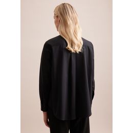 Seidensticker Damen Hemdbluse, schwarz, Gr. 40, unifarben, 97% Baumwolle, 3% Elasthan, Blusen, 1/1 Kragen Uni