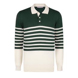 FELIX HARDY Herren Polokragenpullover "Strickpullover mit Polokragen"hell gr&uuml;n, Gr. S, 100% Baumwolle, Pullover