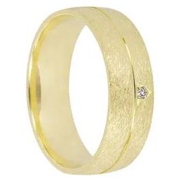 Trauring Firetti "Schmuck Geschenk Gold 375 Hochzeit Ehering Trauring "LIEBE" Gr. 21, gold (gelbgoldfarben), Fingerringe, Damen, 21, 0,01 SI = kleine Einschl&uuml;sse mit Brillant, Gelbgold 585, 6mm, Trauring, Made in Germany, wahlweise mit oder ohne Brillant