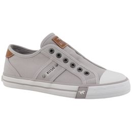 Slip-On Sneaker Mustang Shoes "Winona", Herren, Gr. 38, hellgrau, Baumwolle, Schuhe, Slipper, Halbschuh mit modischen Kontrastn&auml;hten