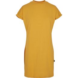 Urban Classics Damen A-Linien-Kleid "Urban Classics Damen Ladies Rainbow Tee Dress", gelb, Gr. XS, 100% Baumwolle, Kleider