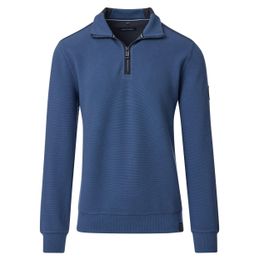 Sweatshirt Casamoda "Casamoda Sweattroyer uni", Herren, Gr. M, 175 aqua bis petrol, 95% Baumwolle, 5% Elasthan, Sweatshirts Sweatshirt