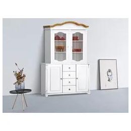Kombikommode OTTO HOME "Tessin; Buffetunterschrank, klassischer Landhausstil", wei&szlig;, B:128cm H:88cm T:38cm, Sideboards, Kombikommode, aus massiver, FSC-zertifizierter Kiefer, 128cm breit