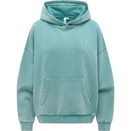Sweatshirt Ragwear "Germma PP", Damen, Gr. S (36), teal gr&uuml;n, Sweatware, Material: 100% Baumwolle, oversize h&uuml;ftbedeckend, Rundhals, Fledermaus&auml;rmel Rippb&uuml;ndchen, Sweatshirts Sweatshirt, Oversize Kapuzen-Pullover