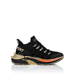 Plein Sport Damen Sneaker "Chrome Surfer", Gr. 38, orange, Schuhe