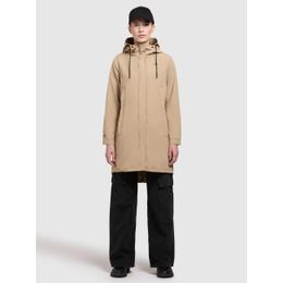Khujo Damen Kurzmantel "ADDA3", gelb, Gr. M, Crinkleoptik, Web, 100% Nylon, M&auml;ntel