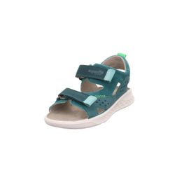Superfit M&auml;dchen Sandale "LAGOON WMS: mittel", Gr. 31gr&uuml;n, Nubukleder, Veloursleder, Schuhe, Klettschuh, in WMS: Weite mittel, Gr&ouml;&szlig;enschablone zum