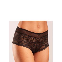 Panty Vivance, Damen, Gr. 32/34, schwarz, Microtouch, Obermaterial: 88% Polyamid, 12% Elasthan, figurbetont, Unterhosen Panty, aus Spitze in Leo-Optik und weichem Mesh-Material