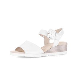 Keilsandalette Gabor "Keilsandalette", Damen, Gr. 40, wei&szlig;, Schuhe