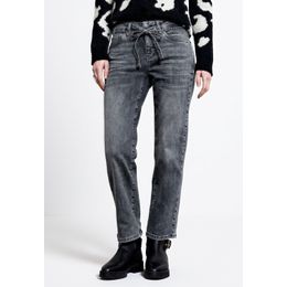 Damen Comfort-fit-Jeansgrau washed, Gr. 36, STREET ONE STUDIO, unifarben, Jeans, 84% Baumwolle, 13% Polyester, 3% Elasthan, Jeans, 5-Pocket-Style