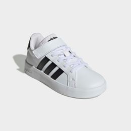 Sneaker adidas Sportswear "GRAND COURT 3.0 SCHUHE F&Uuml;R KINDER", M&auml;dchen, Gr. 32, cloud wei&szlig;, core schwarz, cloud wei&szlig;, Synthetik, Textil, Schuhe Sneaker, mit Klettverschluss, f&uuml;r Kinder