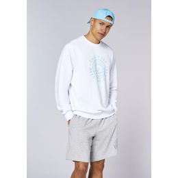 Sweatshirt Chiemsee, Herren, Gr. L (52/54), wei&szlig;, 80% Baumwolle, 20% Polyester, Rundhals, Sweatshirts Sweatshirt