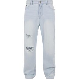 Bequeme Jeans Karl Kani "Karl Kani Herren", Damen, Gr. 30, Normalgr&ouml;&szlig;en, bleached blau, 100% Baumwolle, Jeans