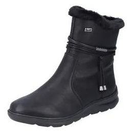Winterboots Rieker, Damen, Gr. 41, schwarz, Lederimitat, Textil, Schuhe Winterboots, mit wasserabweisender RiekerTEX-Membran