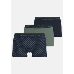 Retro Pants Tom Tailor "Buffer", Herren, Gr. 8, blau, mittel, allover, Single Jersey, Obermaterial: 95% Baumwolle, 5% Elasthan, eng, Unterhosen, bequem, eng, mit Logobund, mit Print, Baumwollmix