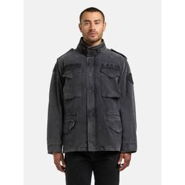 Khujo Herren Funktionsjacke "Gene"schwarz, Gr. XL, Obermaterial: 100% Baumwolle. Innenfutter: 100% Baumwolle, Jacken, &Uuml;bergangsparka mit Stehkragen