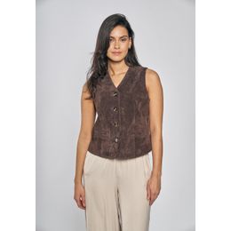 Lederweste Freaky Nation "Lederweste-FN", Damen, Gr. XXL(44), braun, Oberstoff: 100% Leder. Futter: 100% Baumwolle, Westen