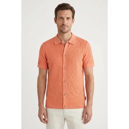 JOOP! Poloshirt JOOP JEANS "Rasmo", Herren, Gr. L, bright orange, Strick, Obermaterial: 100% Baumwolle, unifarben, gerade, Shirts, florales Muster