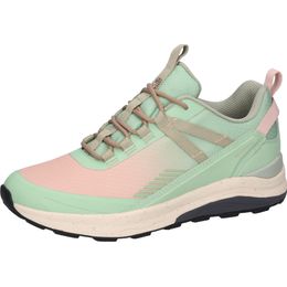 Waldl&auml;ufer Keilsneaker WALDL&Auml;UFER "H-CHARLIE", Damen, Gr. 7 (40,5), mint, ros&eacute;, Synthetik, Textil, kontrastfarbene Details, Schuhe, Schn&uuml;rschuh, Halbschuh, Bequemschuh in Komfortweite H (= sehr weit)