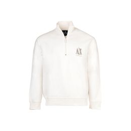 Sweatshirt Armani Exchange "Sweatshirt 1er Pack", Herren, Gr. XL, wei&szlig;, Obermaterial: 79% Baumwolle CO. 17% Polyester PES. 4% Elasthan EL., Sweatshirts Sweatshirt