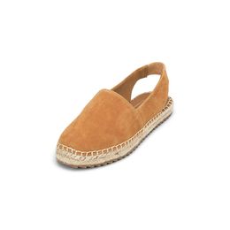 Marc O'Polo Espadrille MARC O'POLO "aus Suede-Ziegenleder", Damen, Gr. 36, braun (m720), Obermaterial: 100% Leder (Ziege), unifarben, Schuhe Espadrille