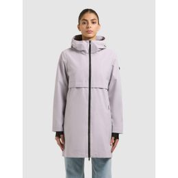 Khujo Damen Kurzmantel "JUNE", grau, Gr. XXL, leicht gl&auml;nzend, Web, 100% Polyester, M&auml;ntel
