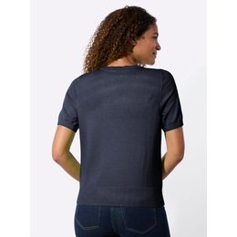 Casual Looks Damen Kurzarmpullover "Kurzarm-Pullover"marine, Gr. 38, unifarben, 100% Baumwolle, Pullover