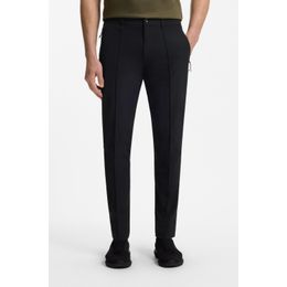 Stretch-Hose BOSS Green "Porsche Spirit 70 Capsule Collection", Herren, Gr. 48, N-Gr, schwarz (schwarz001), Web, Obermaterial: 87% Polyamid, 13% Elasthan, unifarben, lang, Hosen, Premium Herrenmode, wasserabweisende Materialtechnologie