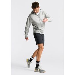 New Balance Herren Kapuzensweatjacke, grau, Gr. XXL, Obermaterial: 60% Baumwolle, 40% Polyester, Sweatjacken, mit Kapuze, aus Baumwolle und