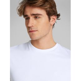Herren T-Shirt "SS SMOOTH CTTN SOLID CREWNK TEE", wei&szlig;, Basic, Gr. XXL, Calvin Klein Jeans, Single Jersey, Obermaterial: 100% Baumwolle, Shirts, mit