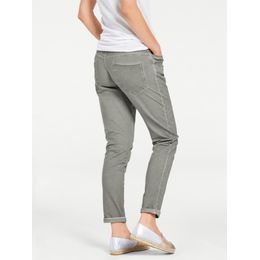 Rick Cardona HEINE Damen Boyfriend-Hose, gr&uuml;n, Gr. 40, unifarben, 97% Baumwolle, 3% Elasthan, R&uuml;ckseite:95% Baumwolle, 5% Elasthan, Hosen