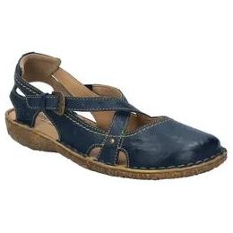 Sandale Josef Seibel "Rosalie 13", Damen, Gr. 39, blau (ocean), Leder, used, Schuhe Sandale, Sommerschuh, Sandalette, Riemchensandale, im Used-Look