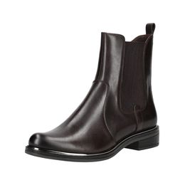 Stiefelette Caprice "Caprice Stiefelette Leder/Textil", Damen, Gr. 37,5, braun (dunkelbraun), Leder, Textil, Schuhe Stiefelette