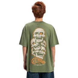 T-Shirt DC Shoes "Laugh Stack", Herren, Gr. XS, gr&uuml;n (bronze gr&uuml;n), Obermaterial: 75% Walkfrottier, 25% Walkfrottier;, Shirts T-Shirt