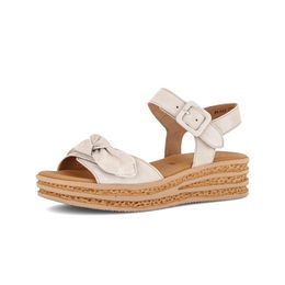 Plateausandaletten Gabor "Plateau Sandale", Damen, Gr. 35,5, beige, Schuhe