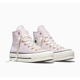 Sneaker Converse "CHUCK TAYLOR ALL STAR LIFT PLATFOR", Damen, Gr. 42, new found bloom, egret, schwarz, Textil, Schuhe Sneaker