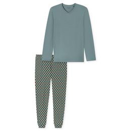 Schiesser Herren Schlafanzug "Casual Essentials", Gr. 48709, mineral, Single Jersey, Obermaterial: 100% Baumwolle, Homewear-Sets, mit bequemen