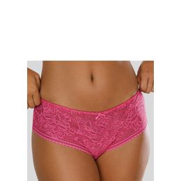 Panty Lascana "Luciana", Damen, Gr. 48/50, pink, Spitze, Obermaterial: 88% Polyamid, 12% Elasthan, Unterhosen Panty, aus feiner, dezent transparenter Spitze in blumiger Optik