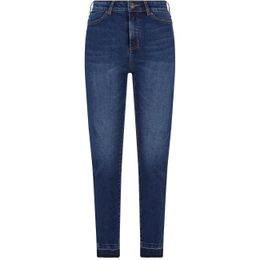 Urban Classics Damen Bequeme Jeans "Urban Classics Damen Skinny Fit Jeans"dunkelblau washed, Gr. 31, unifarben, 98% Baumwolle, 2% Elasthan, Jeans