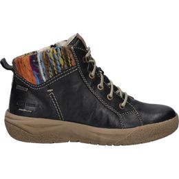 Josef Seibel Damen Stiefelette "Alina 52, schwarz-kombi", Gr. 38, schwarz, Obermaterial: 80% Rindsleder Leather cow. 20% Textilmaterial TEXMAT.,