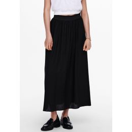 Maxirock Only "ONLVENEDIG &ndash; Maxil&auml;nge mit elastischem Bund f&uuml;r luftigen Komfort", Damen, Gr. XS (34), schwarz, Web, Obermaterial: 100% Viskose, unifarben, regular fit wadenlang, R&ouml;cke Maxirock, Viskose
