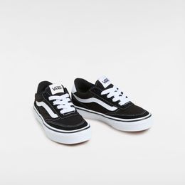 Sneaker Vans "Brooklyn LS", Jungen, Gr. 35, schwarz-wei&szlig; (ba2, suede, canvas schwarz, wei&szlig;), Leder, Schuhe Sneaker