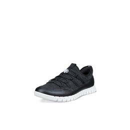 Slip-On Sneaker Ecco "GRUUV LITE", Damen, Gr. 41, schwarz, Leder, Textil, unifarben, Schuhe, Schlupfschuh, Freizeitsneaker, Halbschuh mit Schnellverschluss